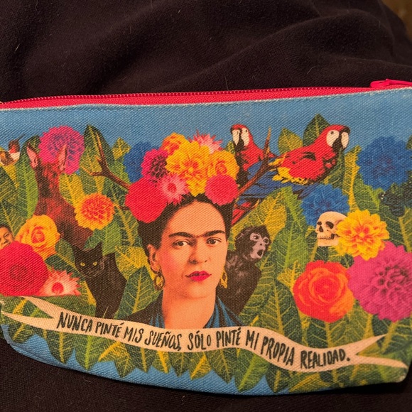Bags | Frida Kahlo Cosmetic Bag Colorful Zipper Cosmetic Bag Featuring ...